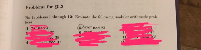 Solved For Problems 1 through 12: Evaluate the following | Chegg.com