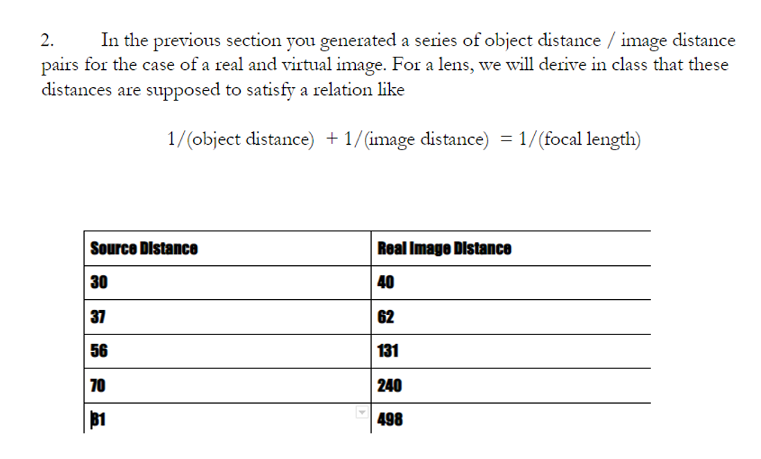 2. In the previous section you generated a series of | Chegg.com