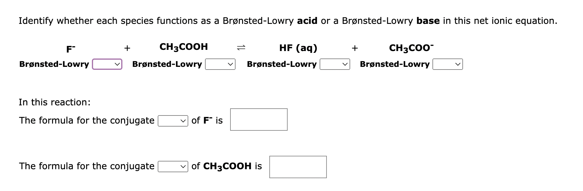 Solved Identify whether each species functions as a | Chegg.com