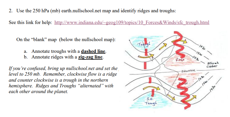 2. Use the 250 hPa (mb) earth.nullschool.net map and | Chegg.com