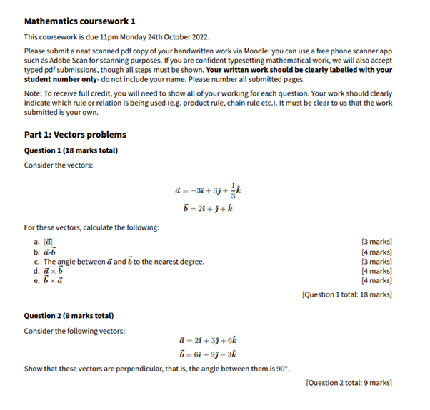 Solved Mathematics coursework 1 This coursework is due 11pm | Chegg.com