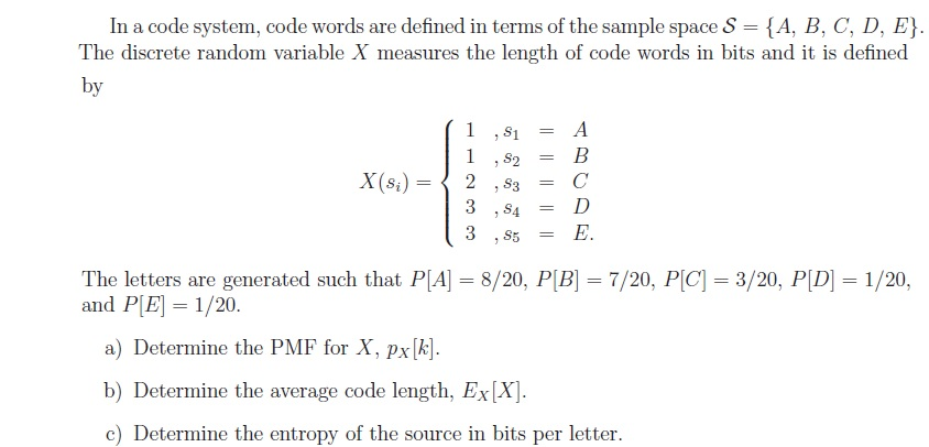 Solved In a code system, code words are defined in terms of | Chegg.com