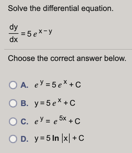 Solved sin 5x Check whether the function y is a solution of | Chegg.com
