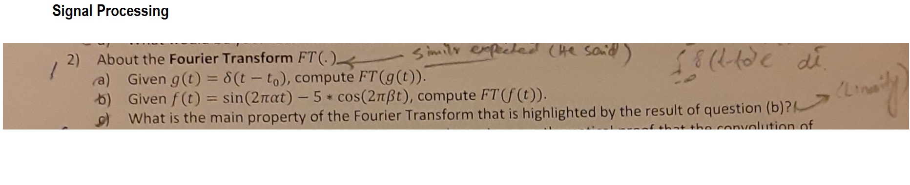 Solved Signal processing. Please solve the Questions below,. | Chegg.com