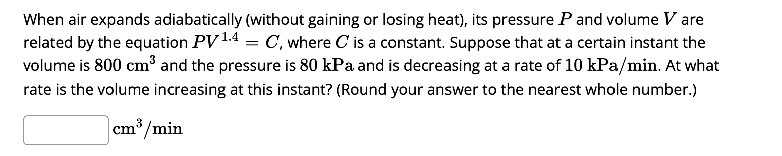 Solved When air expands adiabatically (without gaining or | Chegg.com