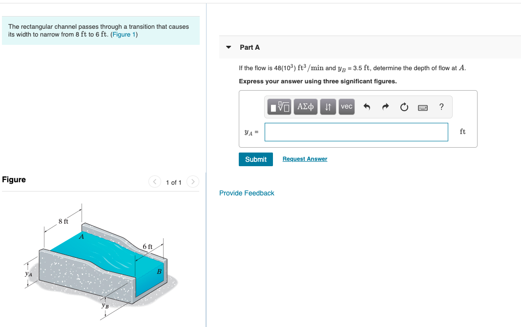 Solved The rectangular channel passes through a transition | Chegg.com