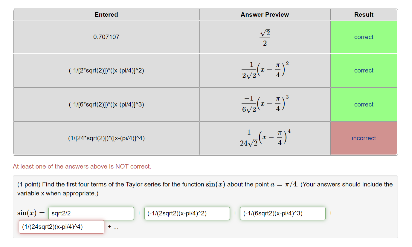 Solved Find the first four terms of the Taylor series for | Chegg.com