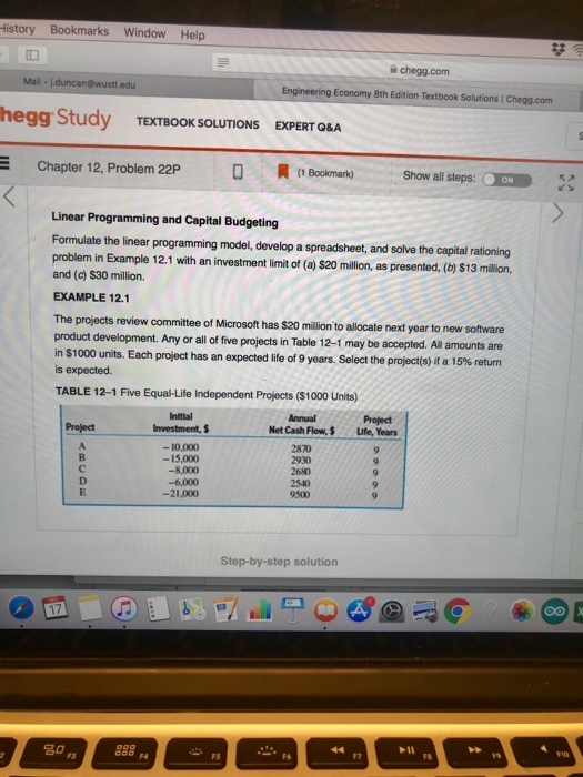 Solved istory Bookmarks Window Help 슬 chegg.com Mail - | Chegg.com