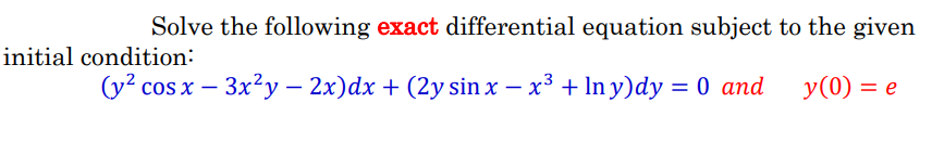Solved Dif. Eq. Math Question - Could you should steps so I | Chegg.com