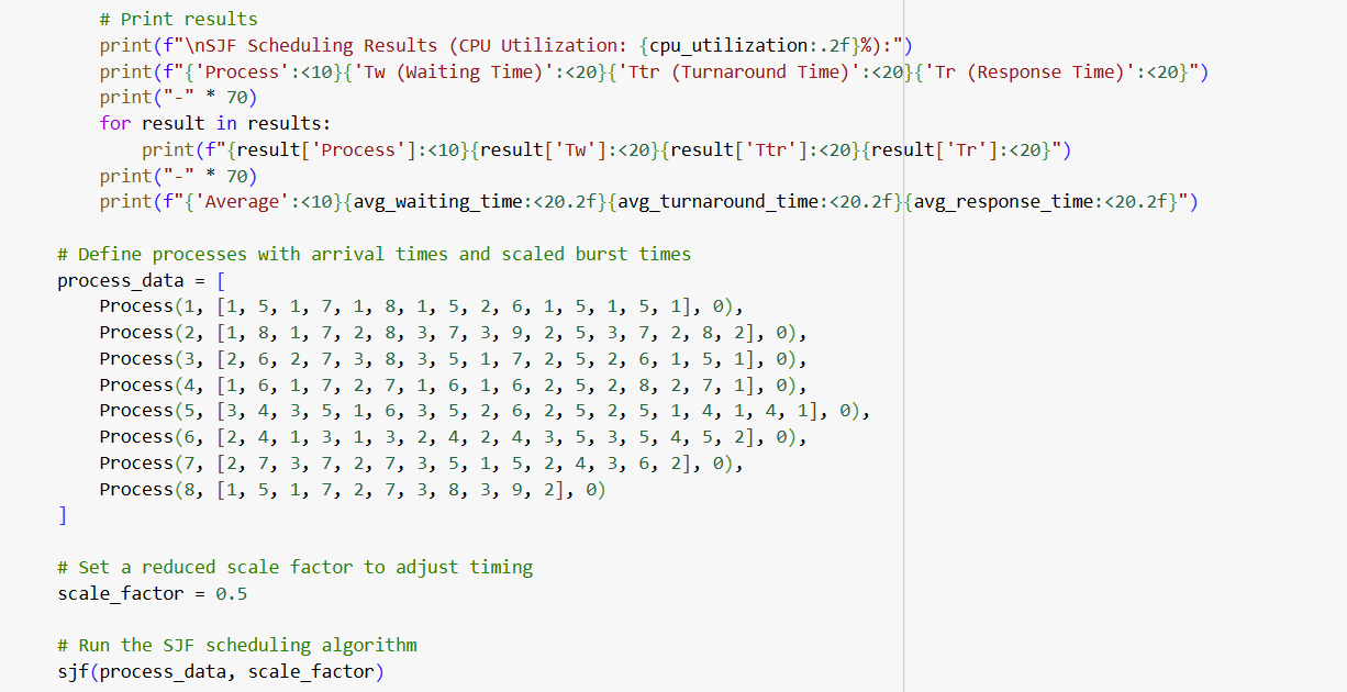 Solved My code is showing a CPU utilization % ﻿of 100% ﻿when | Chegg.com