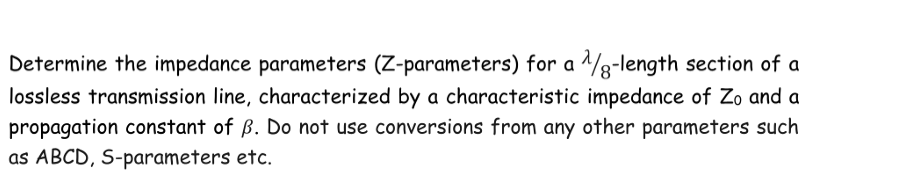 Solved Determine the impedance parameters (Z-parameters) for | Chegg.com