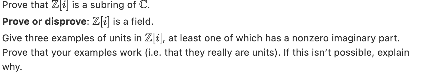 Solved The set of Gaussian integers, denoted Z[i], is the | Chegg.com
