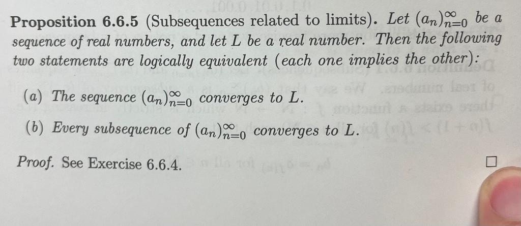 Solved Please prove Proposition 6.6.5 (Note that one of the | Chegg.com