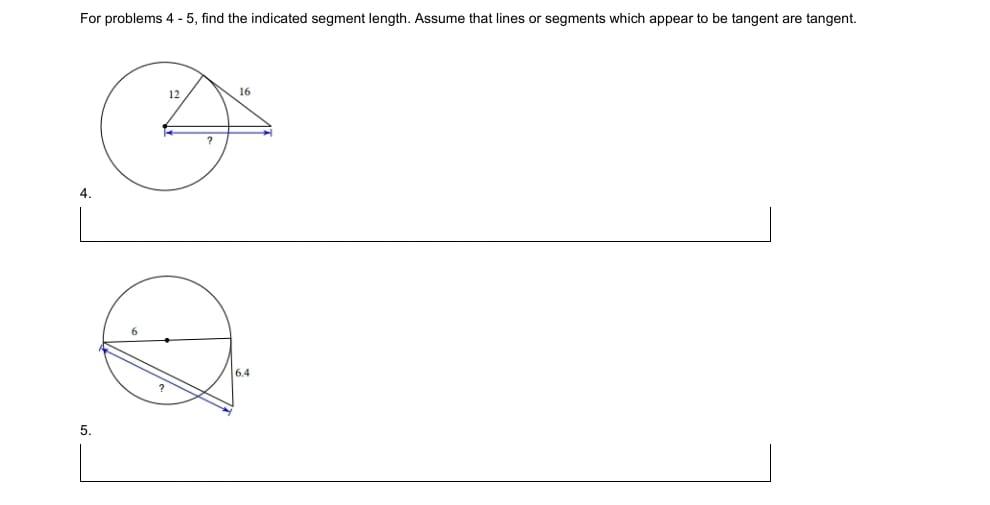 Solved For problems 4−5, find the indicated segment length. | Chegg.com
