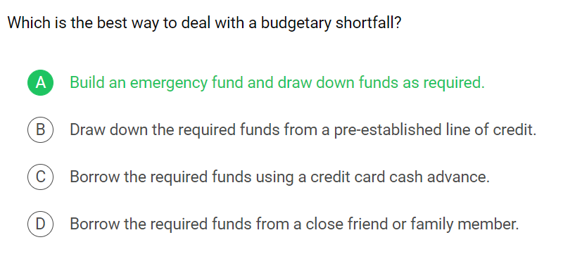 Solved Which is the best way to deal with a budgetary | Chegg.com