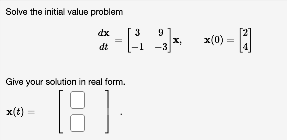 Solved Solve the initial value problem | Chegg.com
