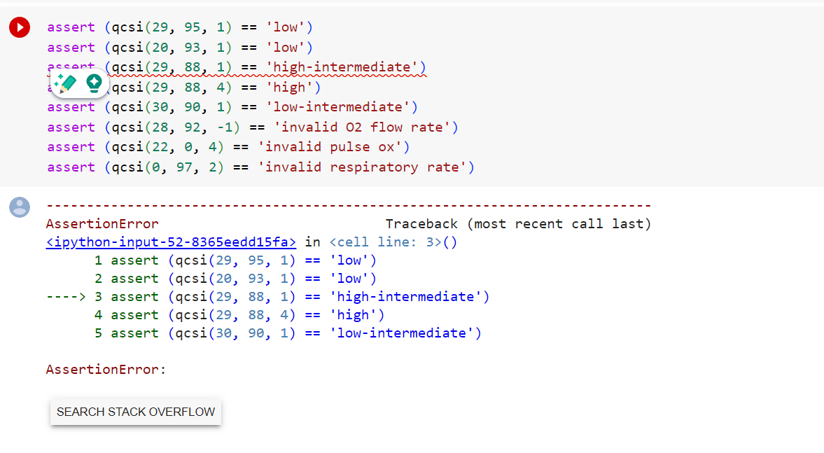 Solved def qcsi(respiratory_rate, pulse_ox, o2_flow): | Chegg.com