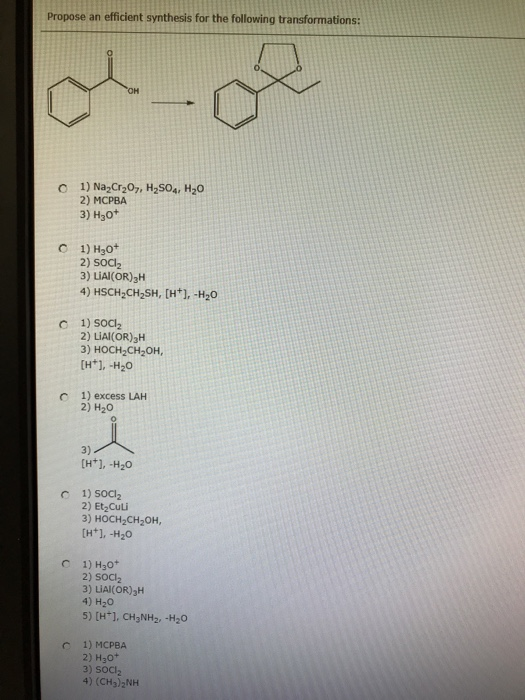 Solved Propose an efficient synthesis for the following | Chegg.com