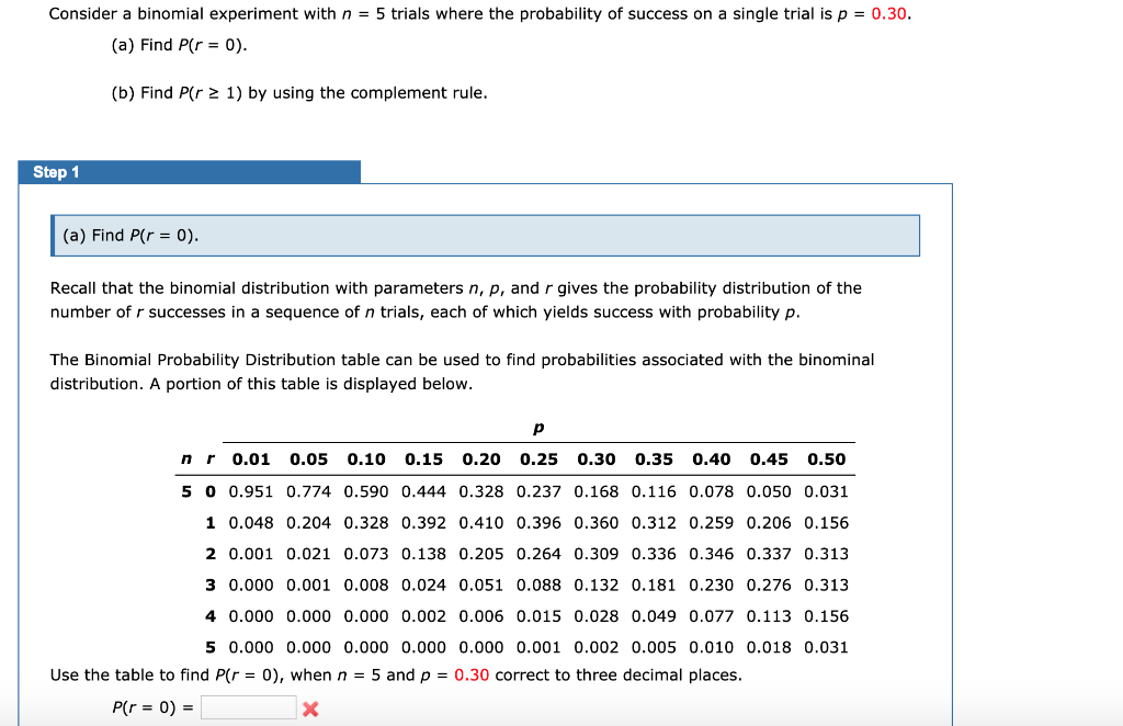 Solved Consider a binomial experiment with n-5 trials where | Chegg.com