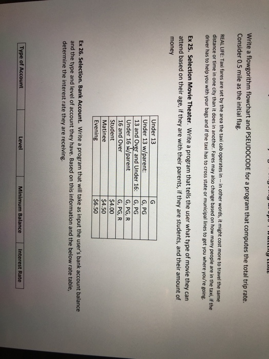 Solved Write A Flowgorithm Flowchart And Pseudocode For A