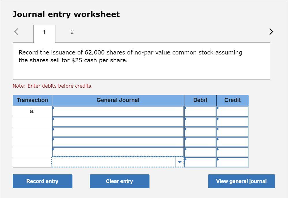 Solved QS 11-4 Issuance of no-par common stock LO P1 Prepare | Chegg.com