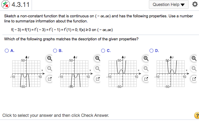 Solved x 4.3.11 Question Help Sketch a non-constant function | Chegg.com