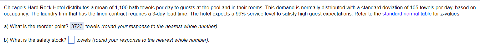 Solved need help with part B)? ﻿a) ﻿What is the reorder | Chegg.com