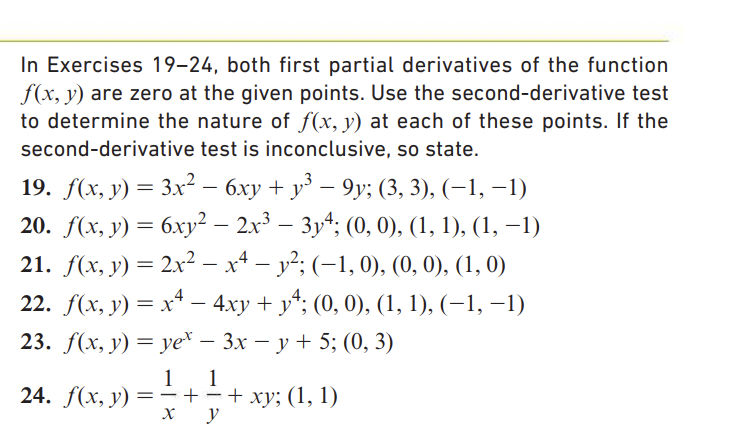 Solved In Exercises 19-24, both first partial derivatives of | Chegg.com