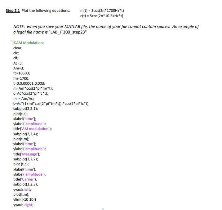 Solved Part 1 Matlab Fundamentals Step 11 Open The Matlab 1330
