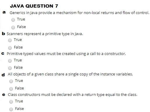 Solved JAVA QUESTION 7 a Generics in Java provide a | Chegg.com