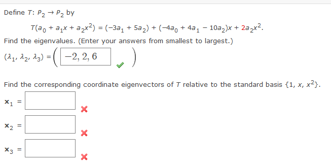 Solved Define T:P2→P2 by | Chegg.com