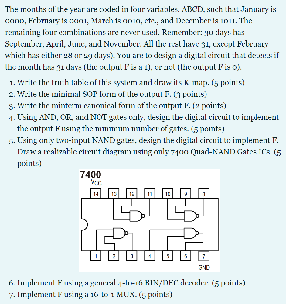 Solved The months of the year are coded in four variables, | Chegg.com