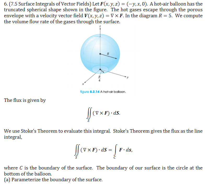 Solved 6. (7.5 Surface Integrals of Vector Fields) Let | Chegg.com