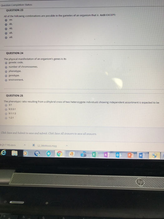 Solved Question Completion Status: QUESTION 23 All of the | Chegg.com