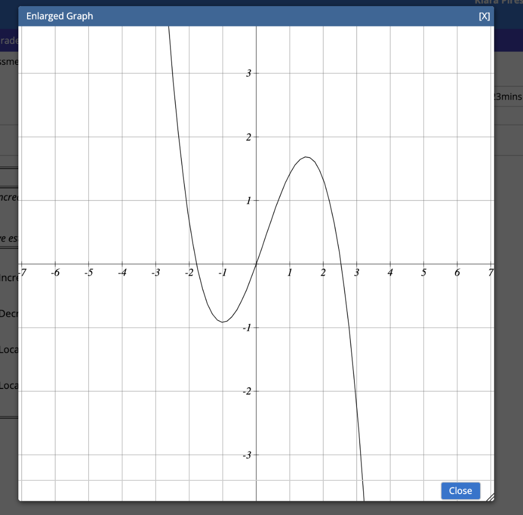 Solved Increasing and Decreasing Functions Determine the | Chegg.com