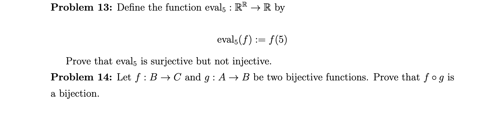 Solved Problem 13: Define the function e2a5:RR→R by | Chegg.com