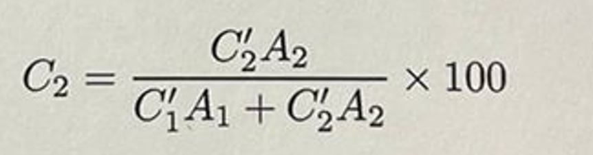 Solved C2 = C2A2 x 100 C Ai + C,A2 | Chegg.com