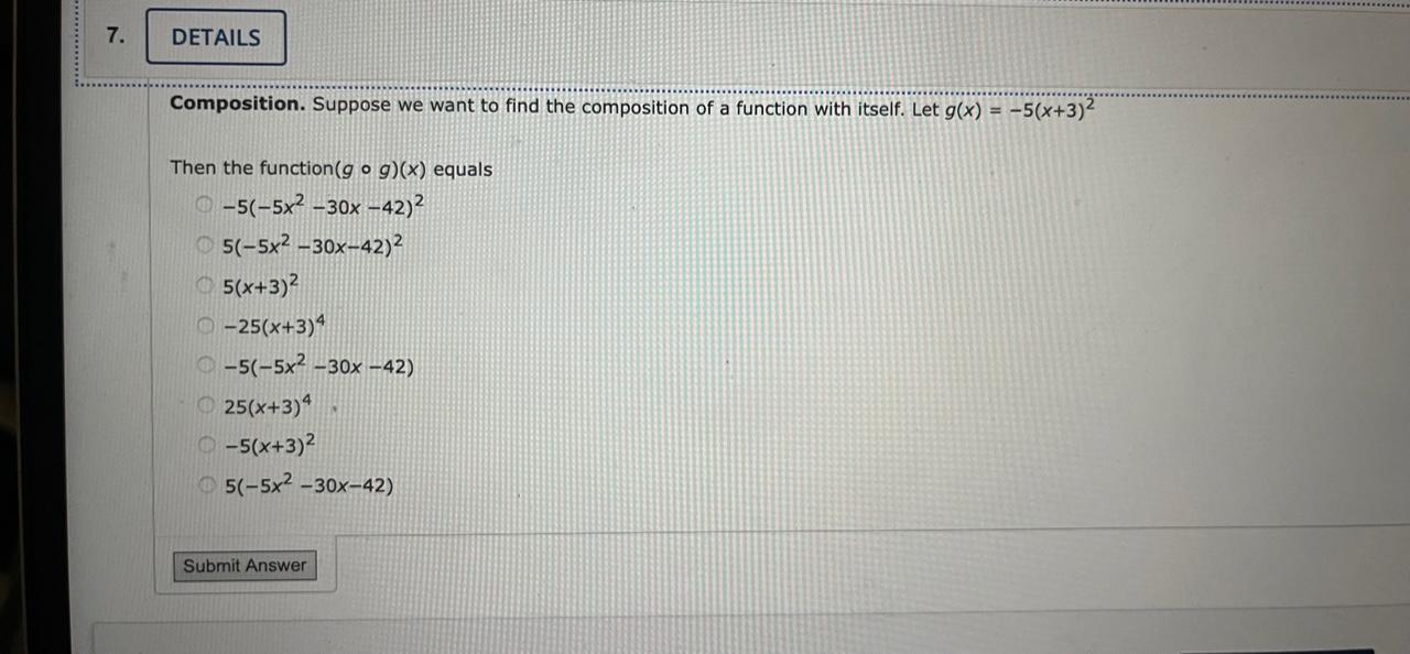 Solved Composition. Suppose we want to find the composition | Chegg.com
