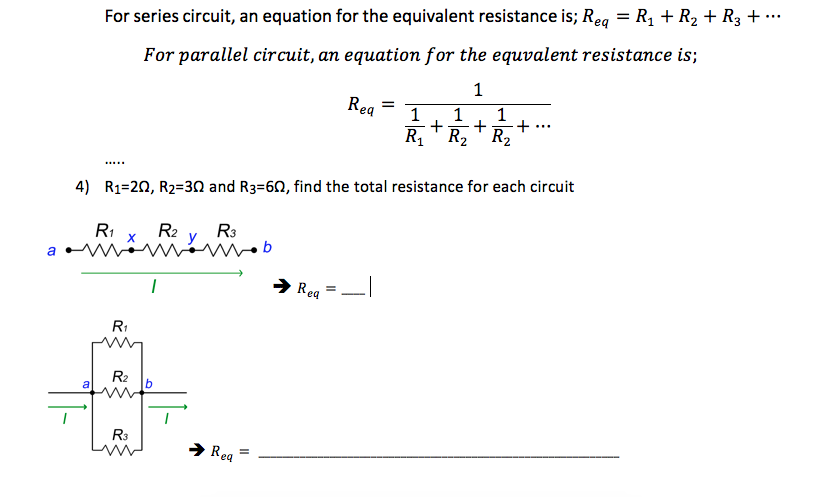 Solved For series circuit, an equation for the equivalent | Chegg.com