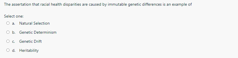 Solved The assertation that racial health disparities are | Chegg.com