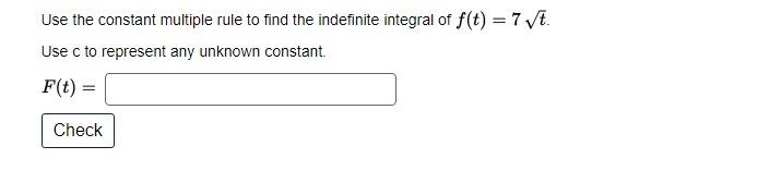 Solved Use the constant multiple rule to find the indefinite | Chegg.com