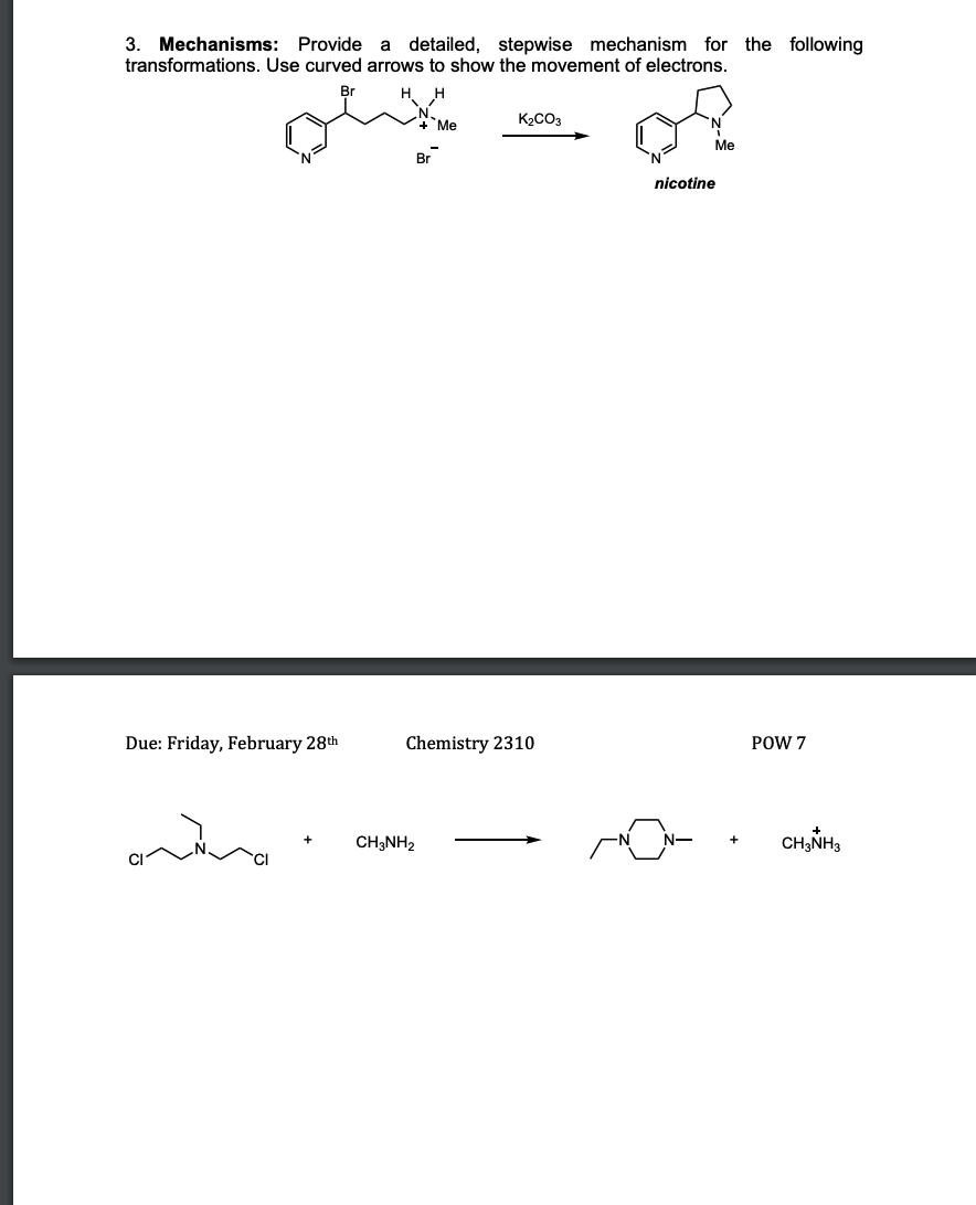 Solved 3. Mechanisms: Provide a detailed, stepwise mechanism | Chegg.com
