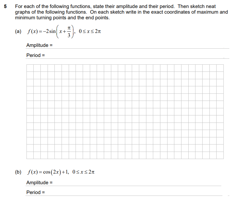 Solved 5 For each of the following functions, state their | Chegg.com