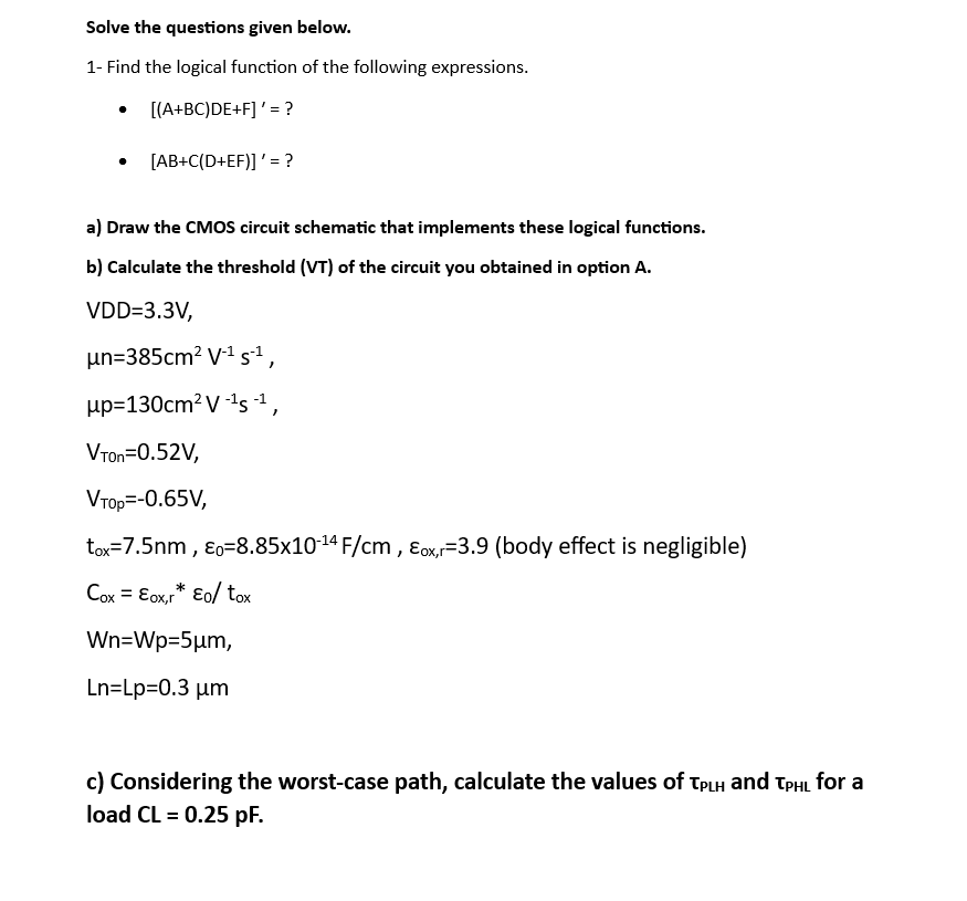 Solved Solve the questions given below.1- ﻿Find the logical | Chegg.com