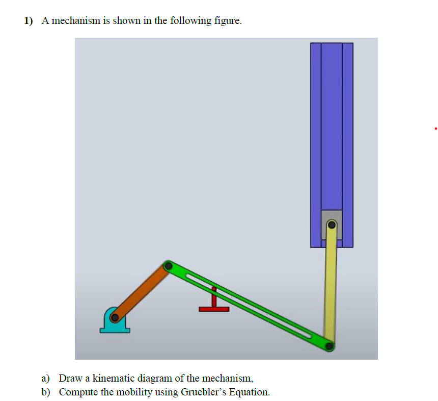 Solved 1) A mechanism is shown in the following figure. a) | Chegg.com
