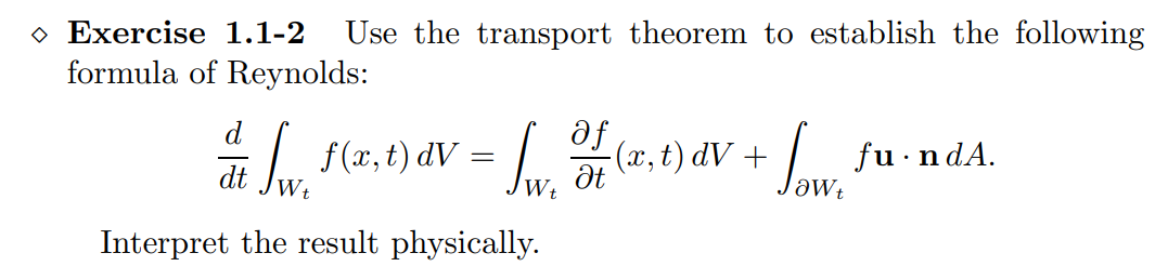Solved O Exercise 1.1-2 Use the transport theorem to | Chegg.com