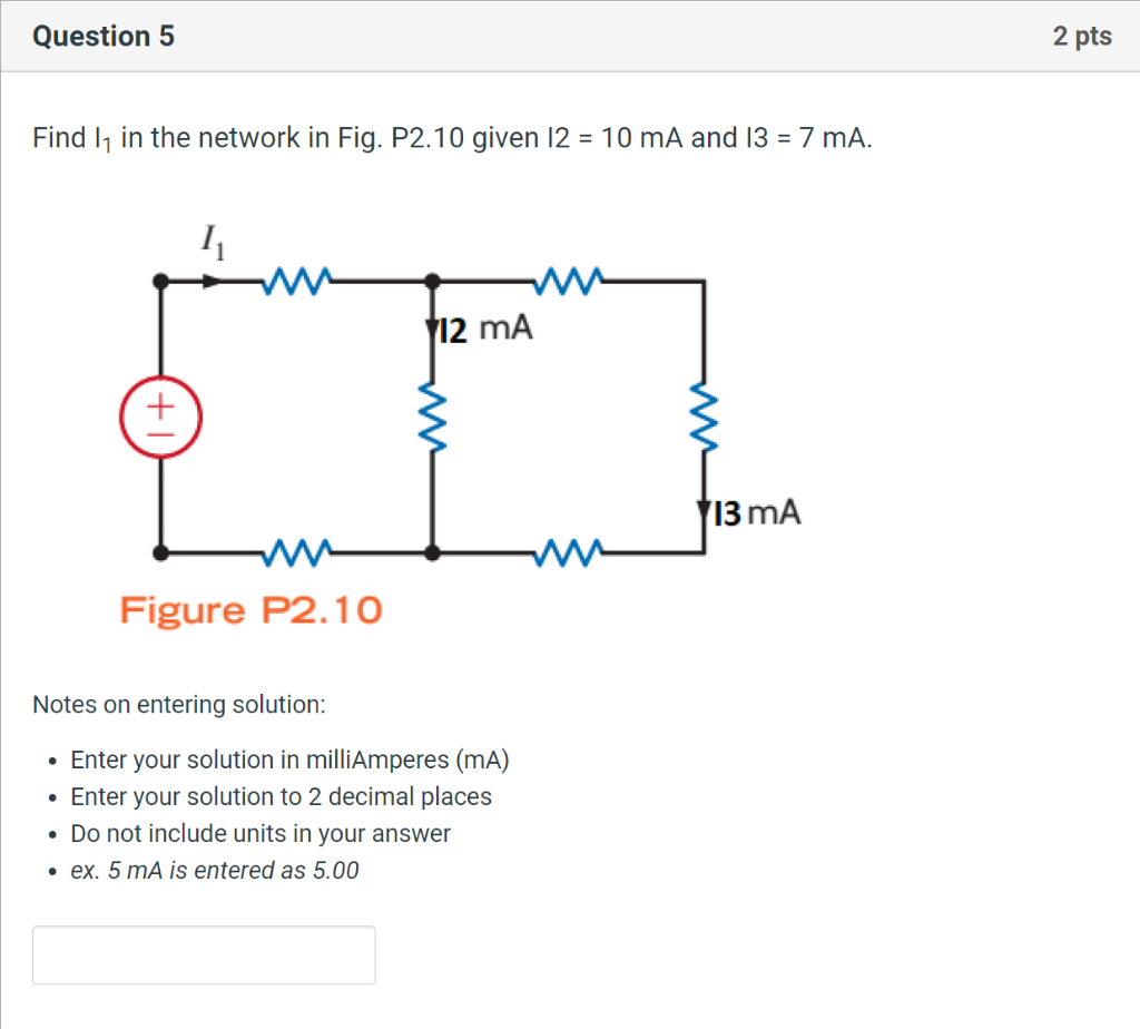 Solved Question 1 2 pts Determine the power dissipated in | Chegg.com
