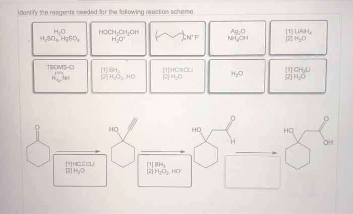 Solved Identify the reagents needed for the following | Chegg.com