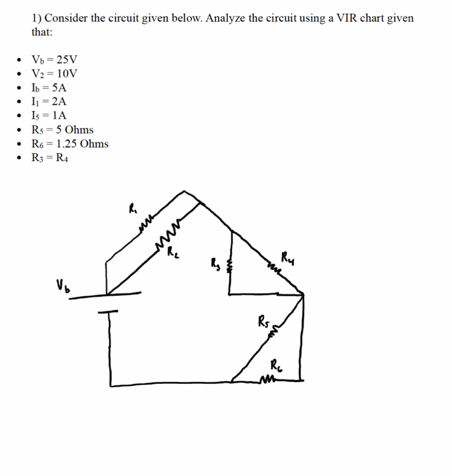 Solved 1) Consider the circuit given below. Analyze the | Chegg.com