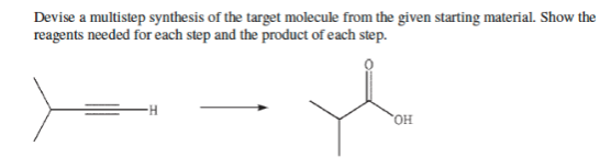 Solved Devise a multistep synthesis of the target molecule | Chegg.com